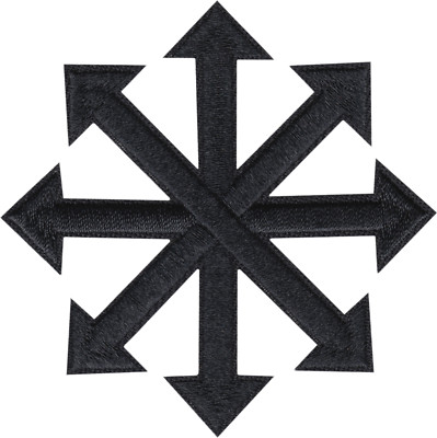 Patch - Chaos Symbol Black Arms Arrows Star 8 Eight Cross 3" Iron On ...