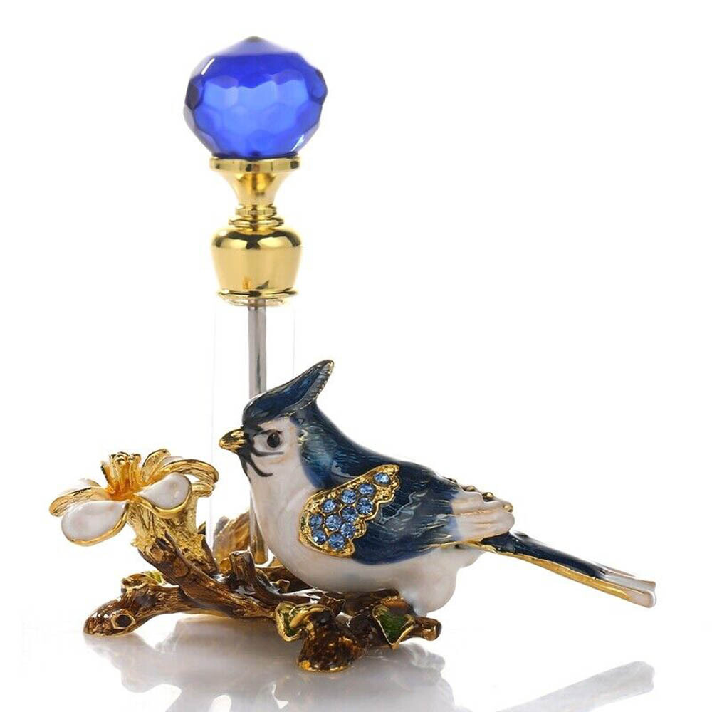 Blue Bird Perfume Bottle Vintage Glass Crystal Empty Essential Oil ...