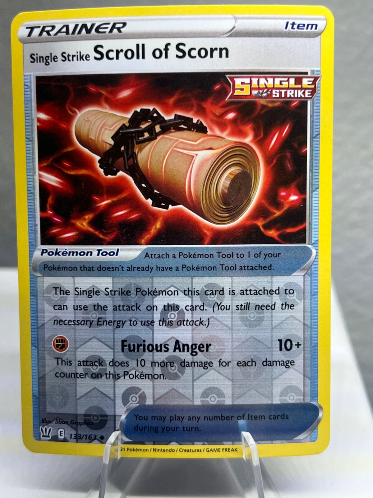 Single Strike Scroll of Scorn 133/163 -Reverse holo Pokemon TCG Battle ...
