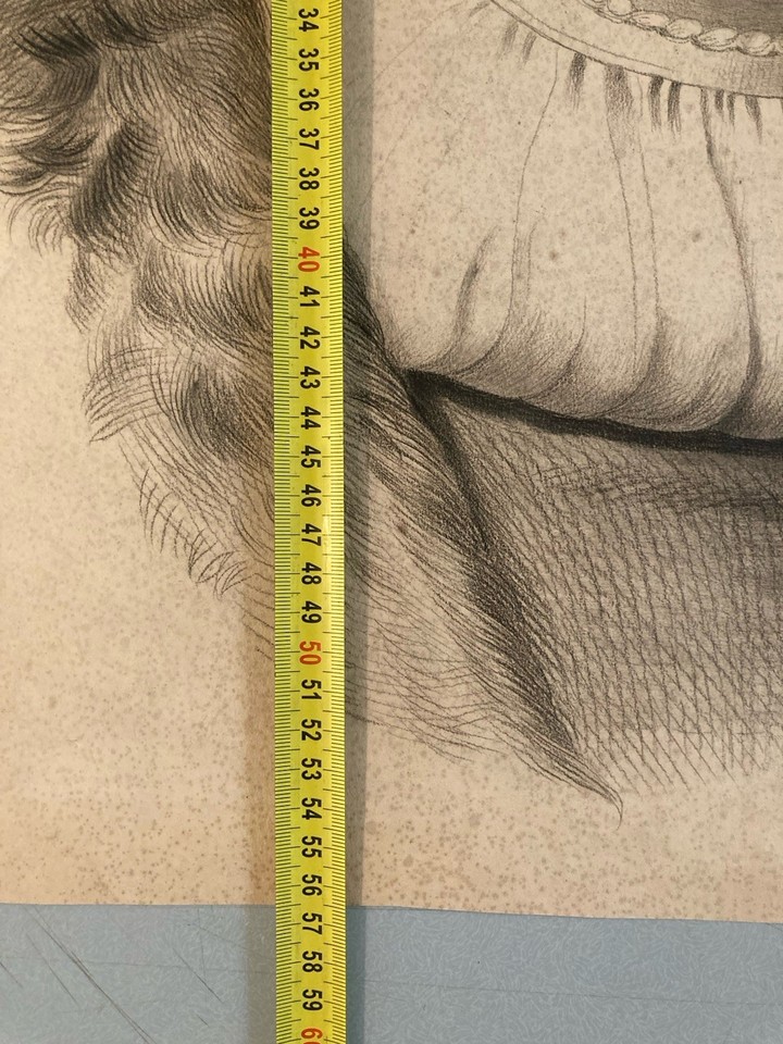 Very Nice Drawing Pencil Portrait Head Bust Man Xixth to Identify Art ...