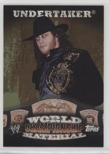 2010 Topps WWE World Championship Material Puzzle Back Undertaker (Hat ...