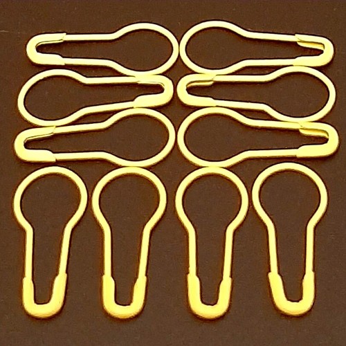 30 Yellow coilless safety pins ( AKA Gourd, Calabash or French bulb ...