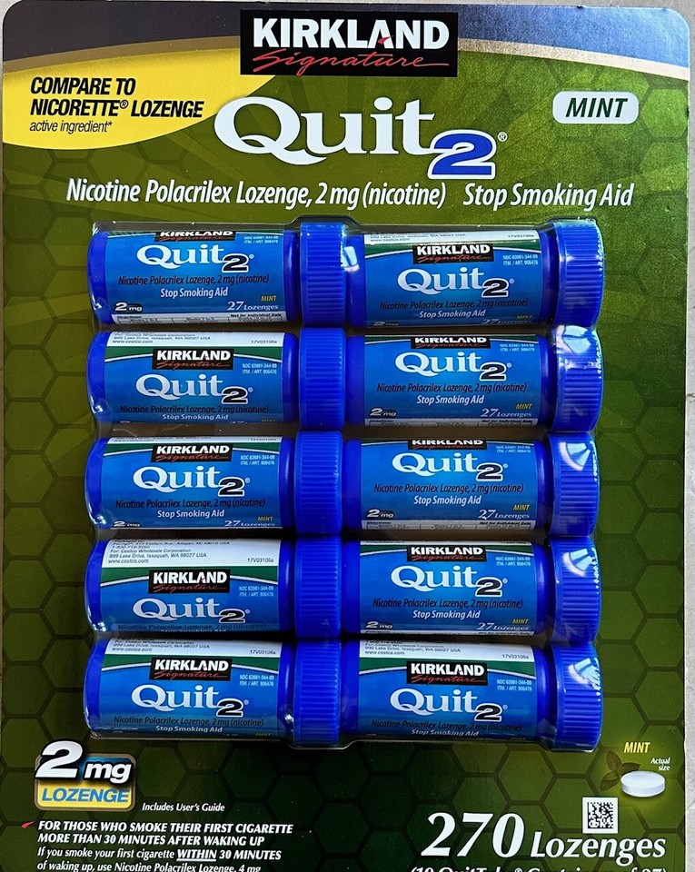 Quit Lozenges 2mg. or 4mg., 270 Pieces, Nicotine Polacrilex, Stop ...