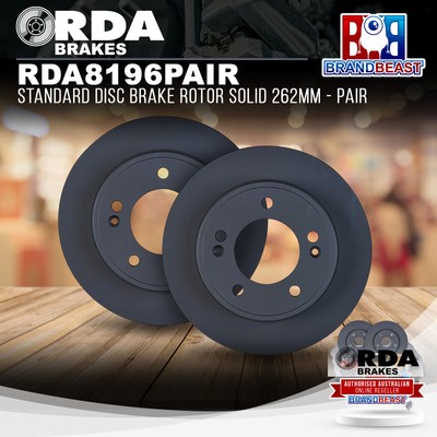 RDA Brakes RDA8196 Standard Disc Brake Rotor Solid 262mm - Pair | eBay