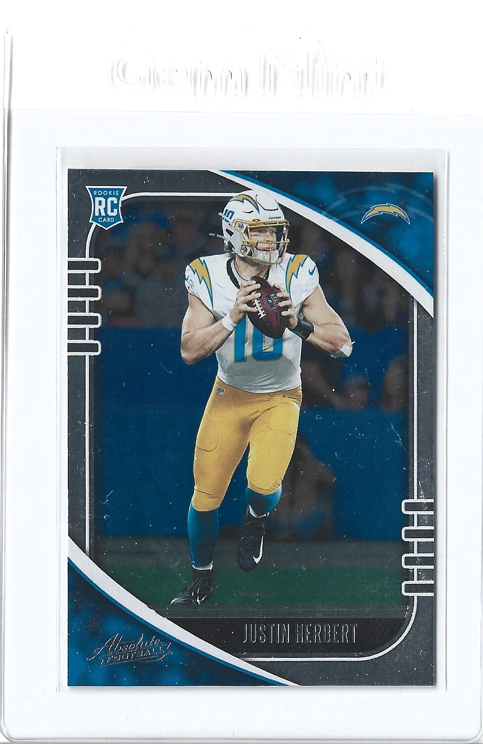 2020 Panini Absolute JUSTIN HERBERT Rookie Card RC #167 Los Angeles ...