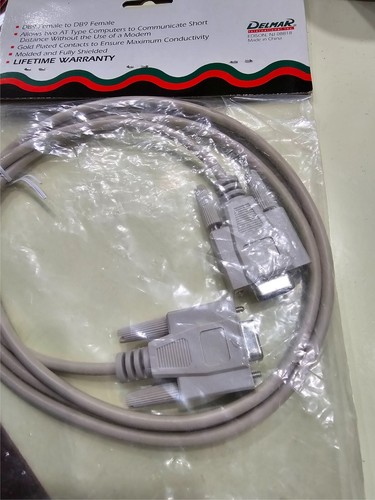 Compu Kit Premium Null Modem Cable 6ft DB9 Female to Female (AT to AT ...