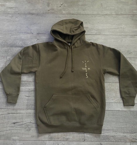 Cactus Jack Army Green Hoodie Highest Back Print / Travis Scott Record ...