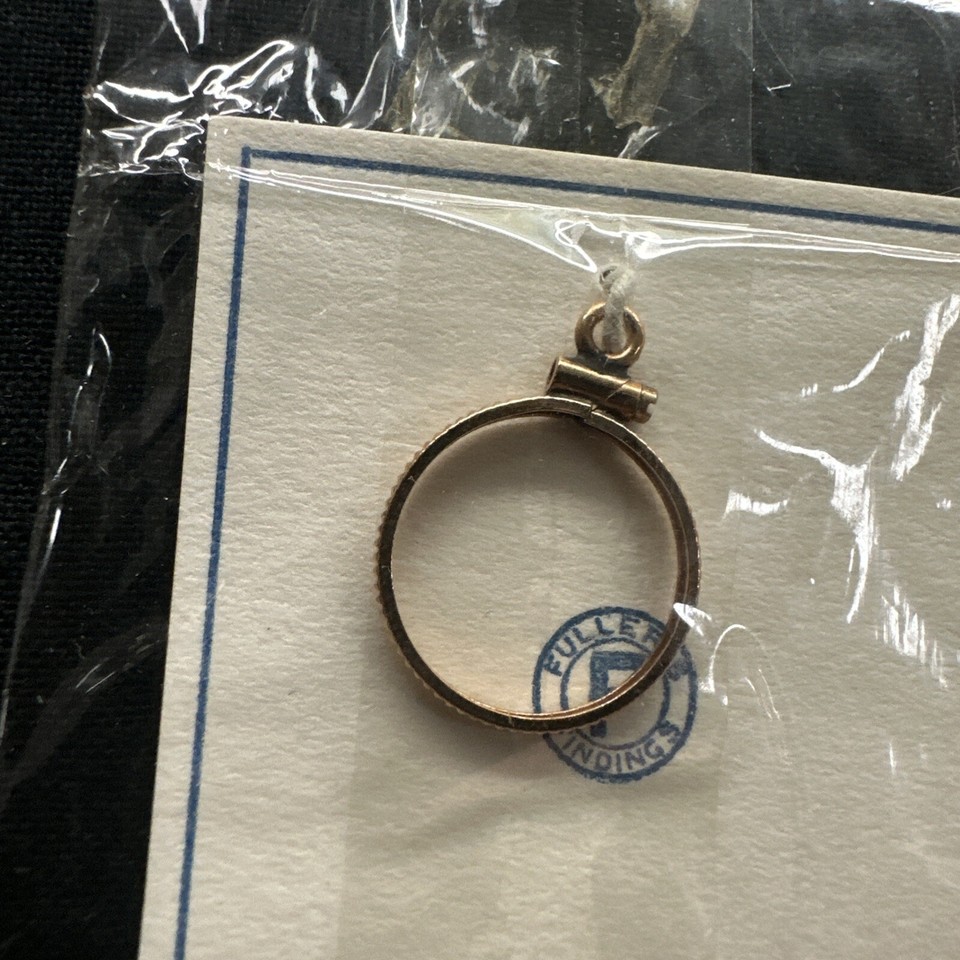 14k solid gold Coin Bezel Frame $1 Indian Head Gold Dollar Type 2 - 3 ...