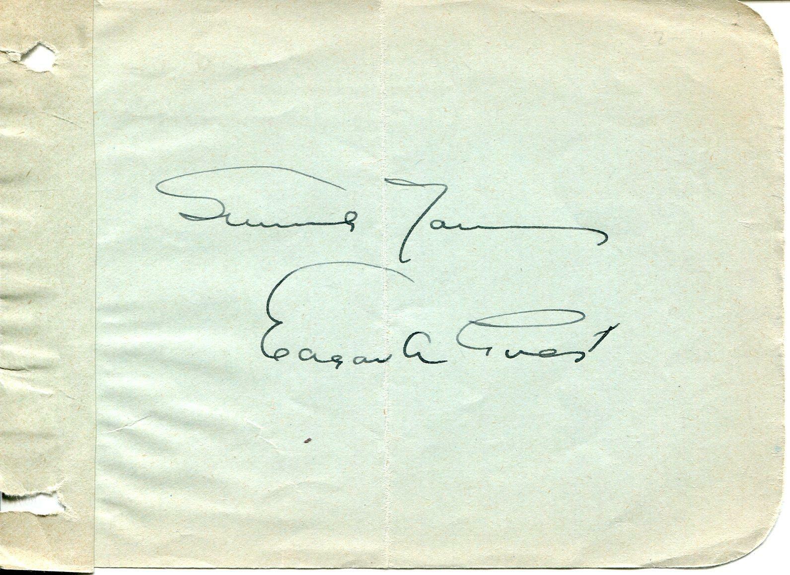 Edgar Guest Autograph Poet of the People Signed Page | eBay