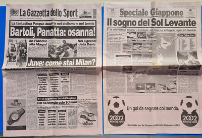 Gazzetta Dello Sport April 9 1996 + Special Football In Japan - Bartoli ...