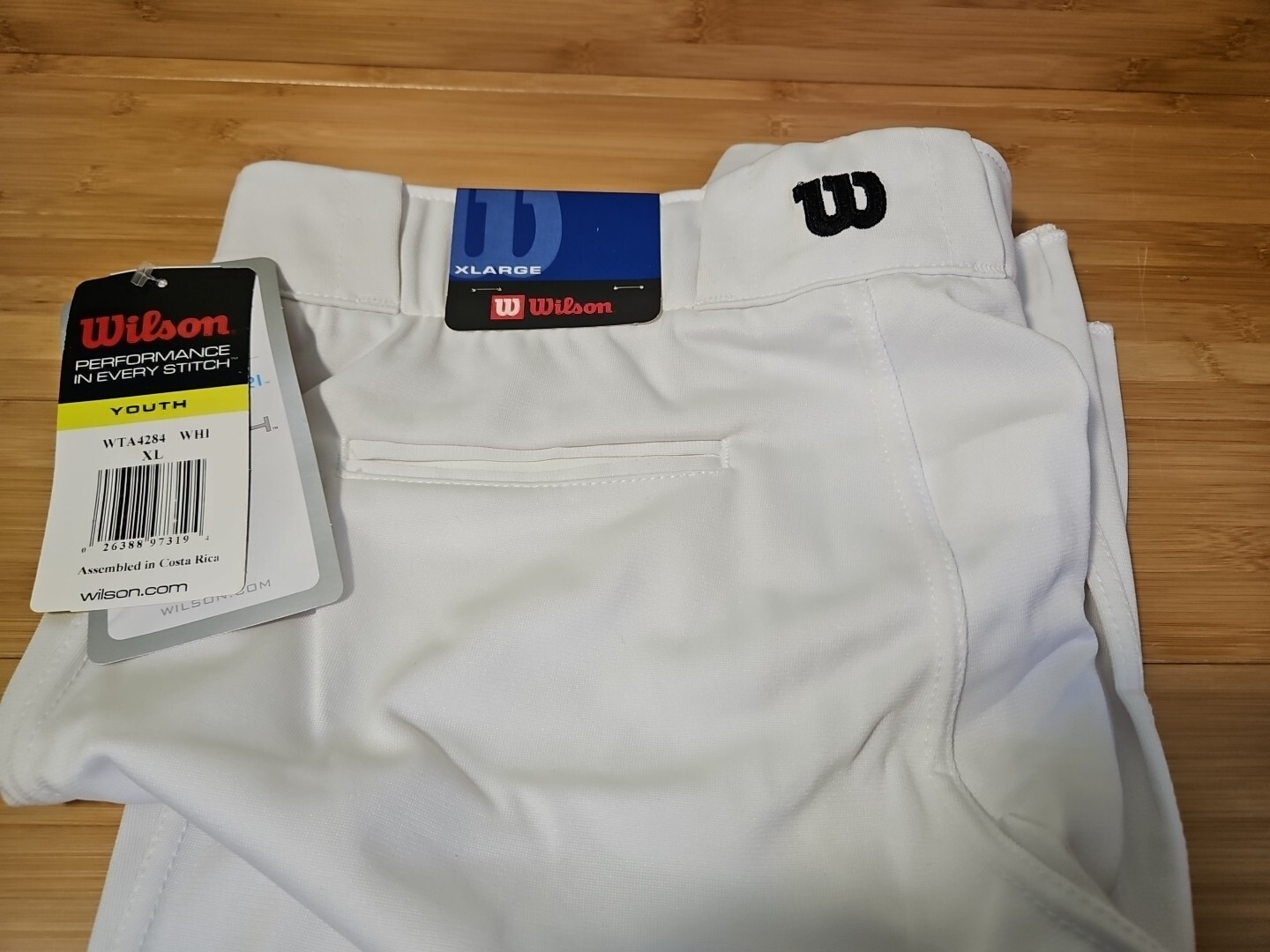 Wilson Youth Xlarge Relaxed Fit Baseball Pants All White YS Uniform ...