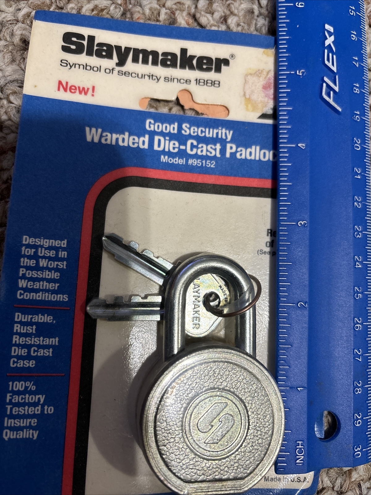 NOS VINTAGE - SLAYMAKER - Lock Company - Padlock with Key - Lancaster ...