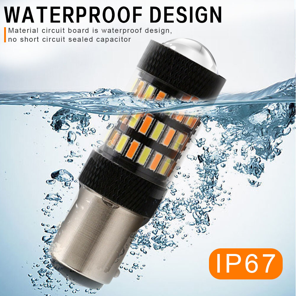 Super bright 1157 LED White/Amber DRL Switchback Turn Signal Parking ...