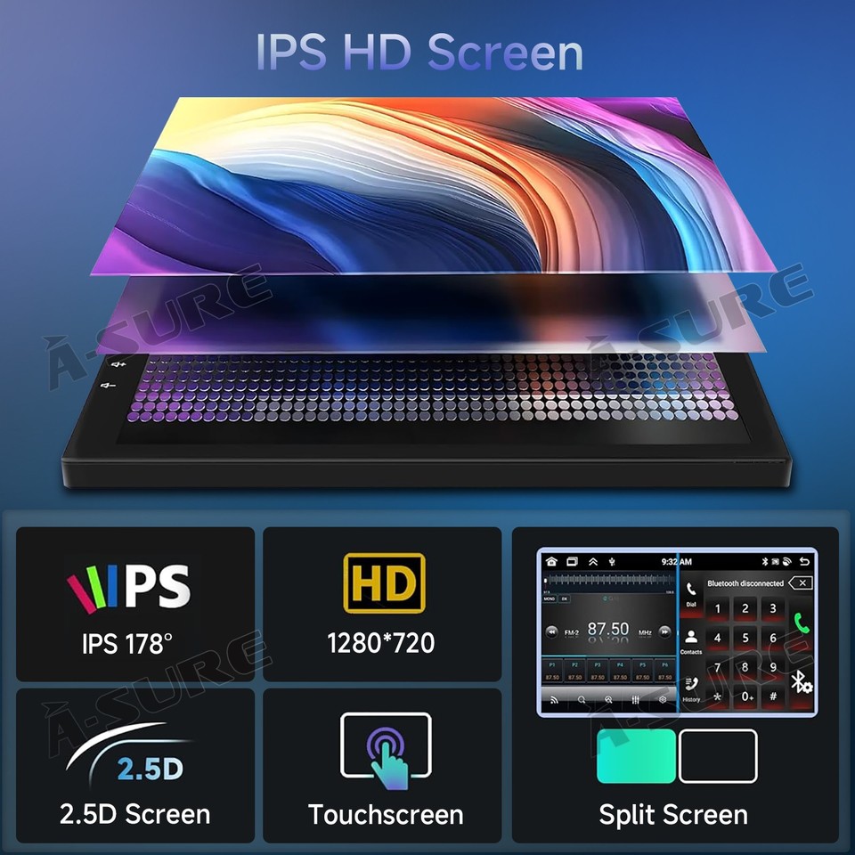 9'' Android 14 Radio 2+32G Carplay Stereo Sat Nav BT For Audi A4 B6 B7 ...