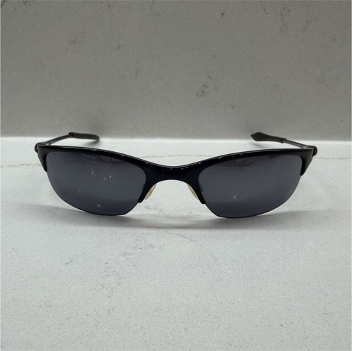 Oakley Wrap Style Sunglasses Black Plastic Frame Gray Lenses | eBay