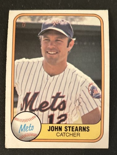 1981 Fleer John Stearns Baseball Card #317 Mets Catcher VG O/C | eBay