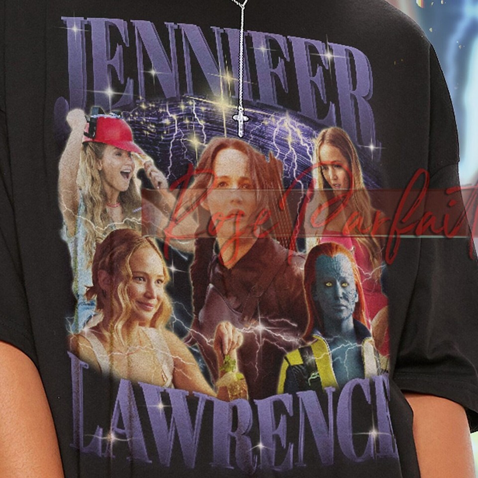 JENNIFER LAWRENCE Retro T-shirt - Jennifer Lawrence Bootleg Tees ...