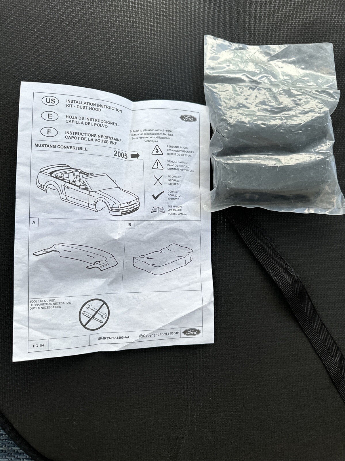 OEM Ford Mustang Convertible Boot Top Cover Black 2005 2011 for sale ...