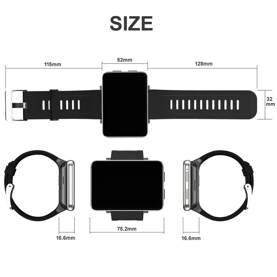 Men Smart Watch 4G Large Screen Phone Watch Camera Bluetooth Fitness ...