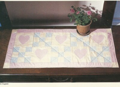 B0266 NINE-PATCH HEART TABLE RUNNER PATTERN/INSTRUCTIONS | eBay