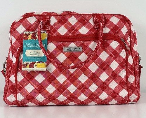 The Pioneer Woman Red Gingham Quilted Weekender Travel Bag | eBay