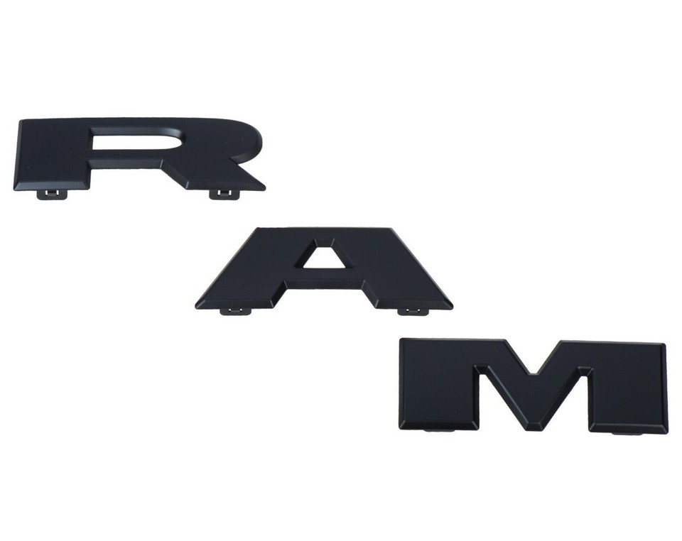 OEM Factory Matte Black RAM Grille Emblem Letters For 19-23 Ram 1500 ...