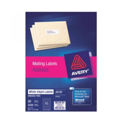 Avery Address Label Quick Peel Tech Adhesive Perrmanent 58x17.8mm 45 Sheet | eBay
