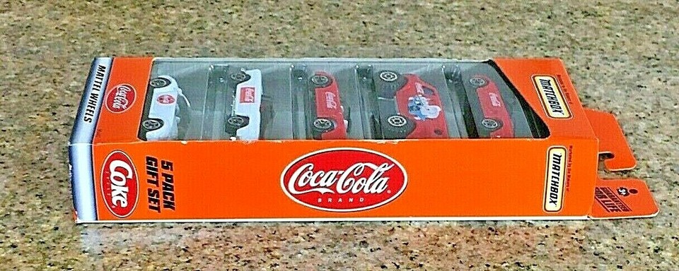 Matchbox Coke 5 pack gift set Coca-Cola Mattel Wheels Diecast 1/64 1:64 ...