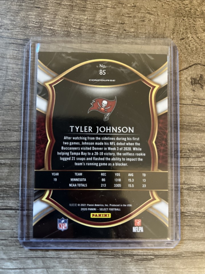 2020 Panini Select #85 Tyler Johnson Rookie Card Tampa Bay Buccaneers ...