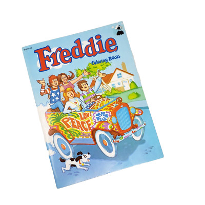 Vintage 1978 Playmore Inc. Freddie Coloring Book 70s Mod Love Peace ...