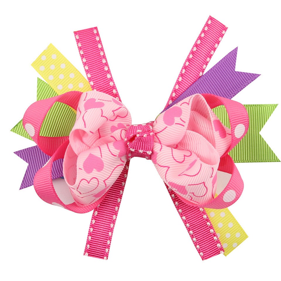 Hair Accessory Dovetail Knot Grosgrain Ribbon Hair Bow With Clip For ...