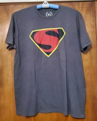 Superman logo t shirt by teepublic size: XL, excellent. Dark Gray. | eBay
