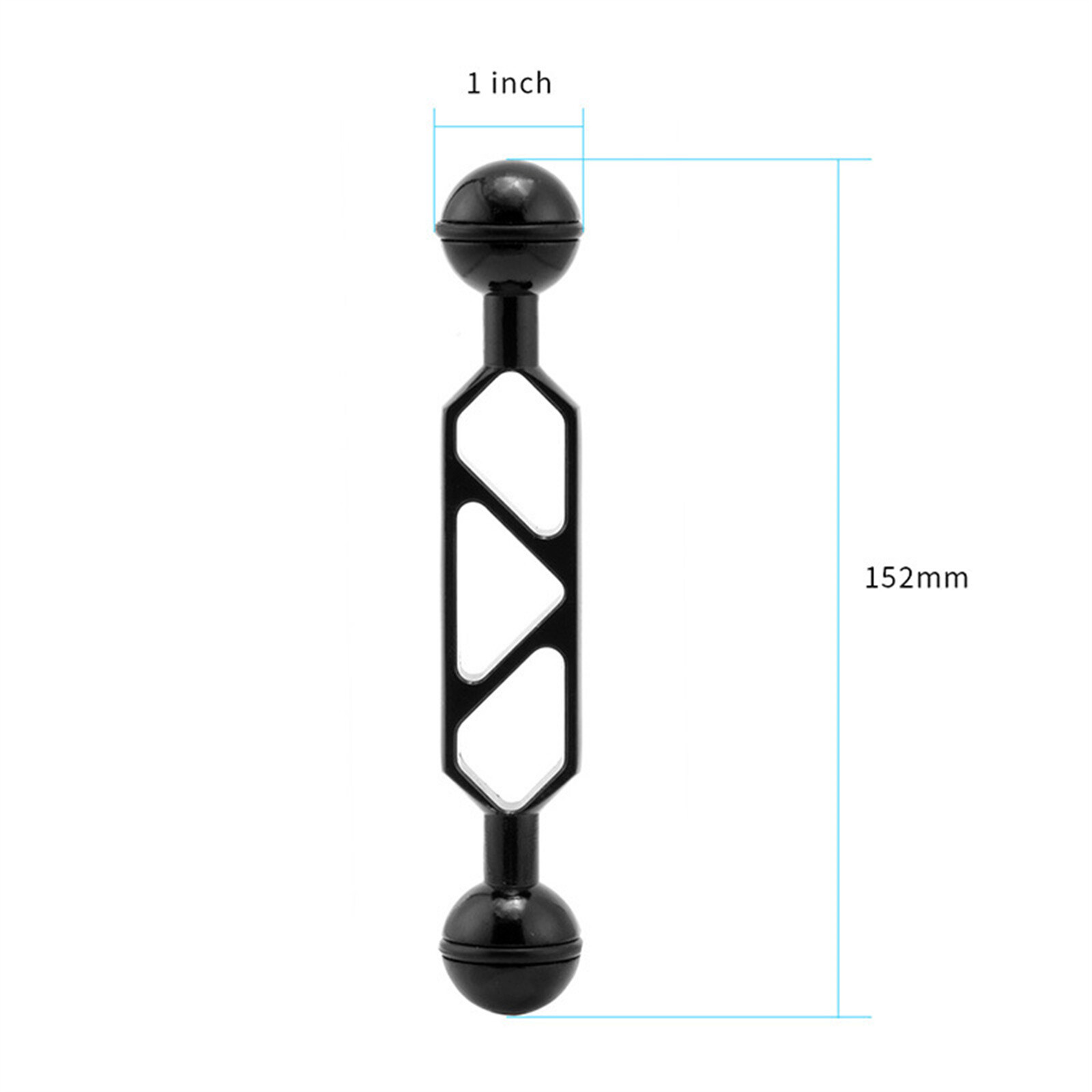 1 Inch Ball Head 152mm Extension Arm Mount Adapter For Action Video ...