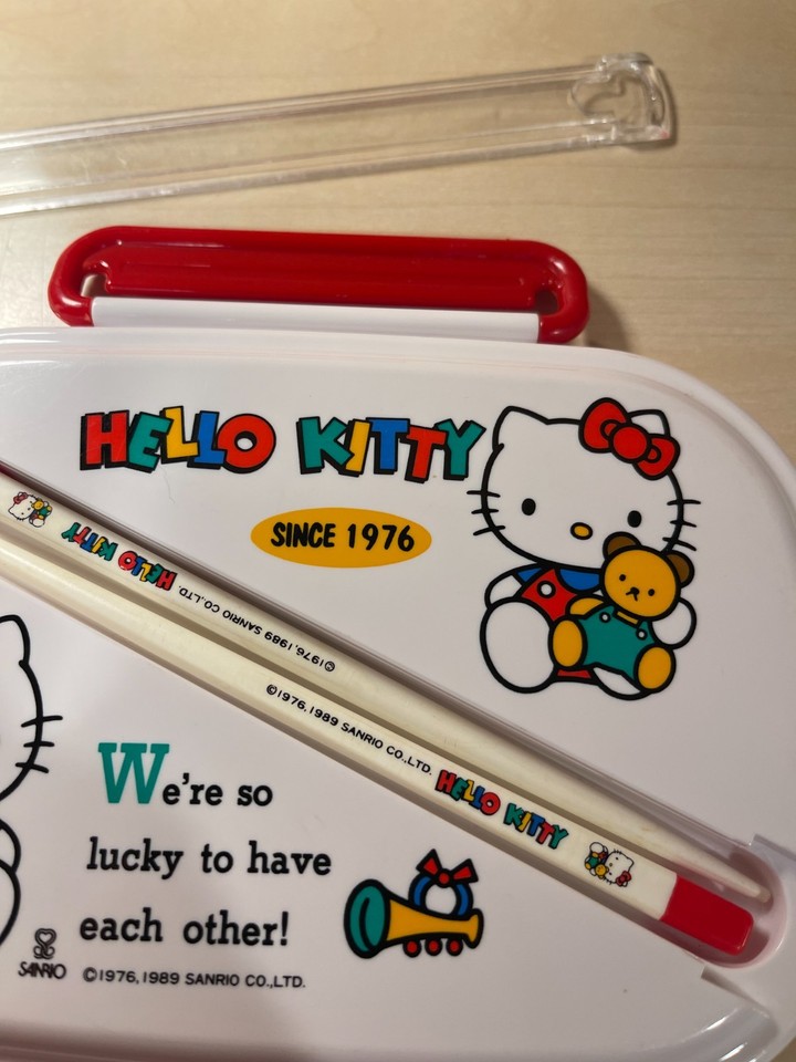 Hello Kitty Bento Box w/ Chop Sticks! - Vintage Sanrio 1976/1989 | eBay