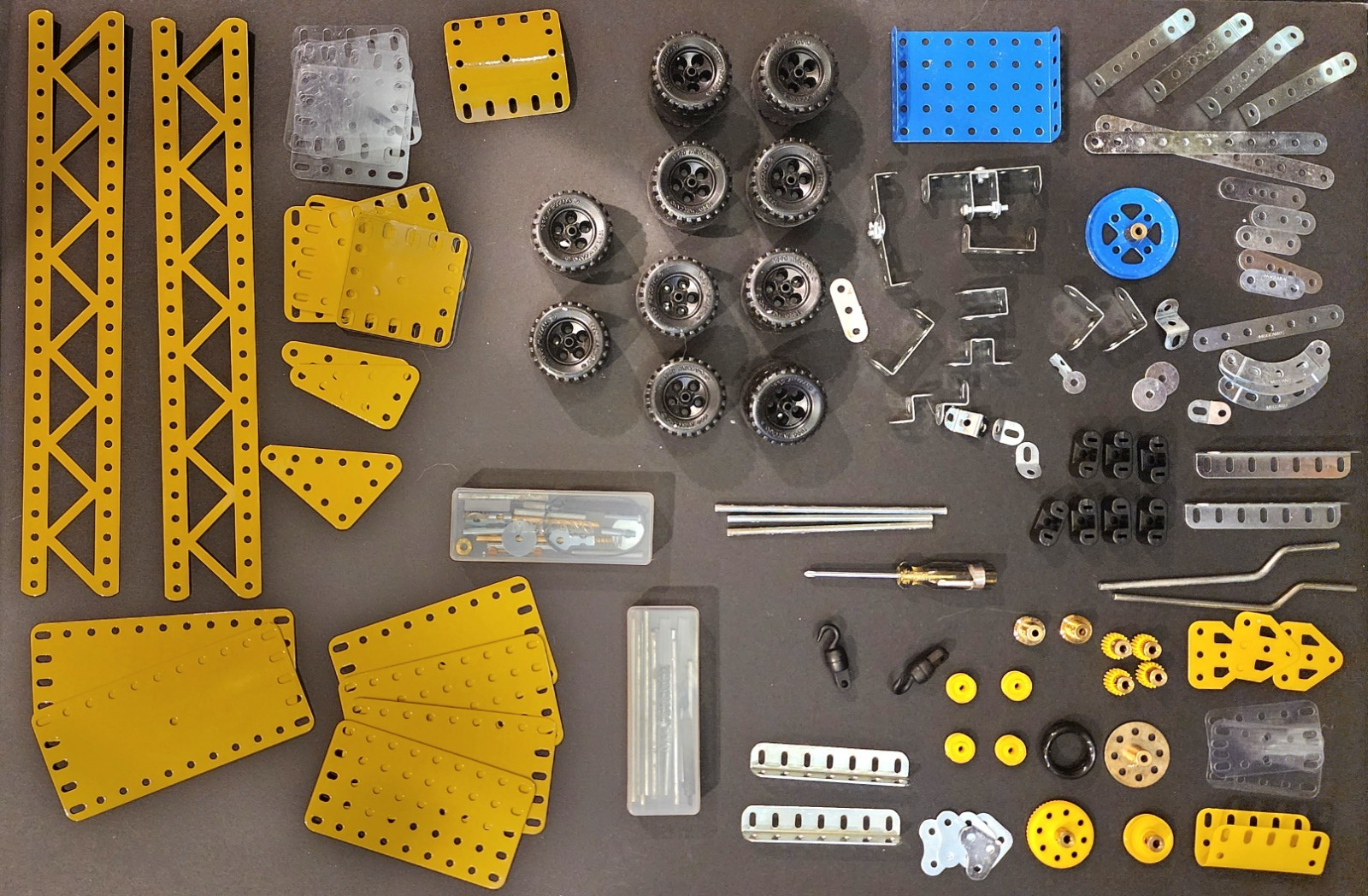 Vintage Meccano Erector Parts & Instructions Lot - Metal Construction ...