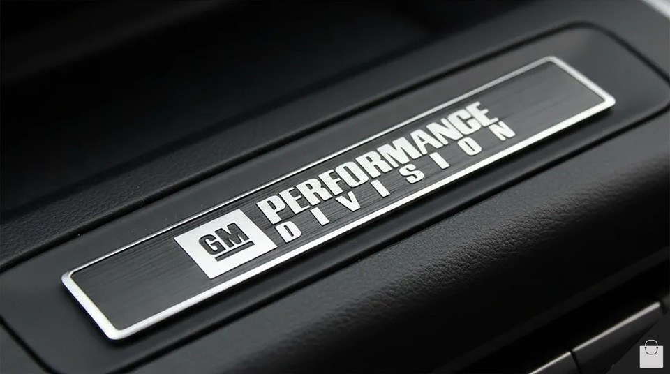 GM Performance Division Car Badge Polished Stainless Steel Sticker ...