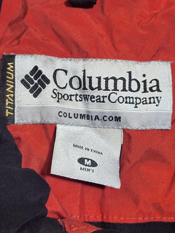 Columbia Titanium Jacket Mens Jacket M Outdoor Omnitech Fullzip Hiking ...