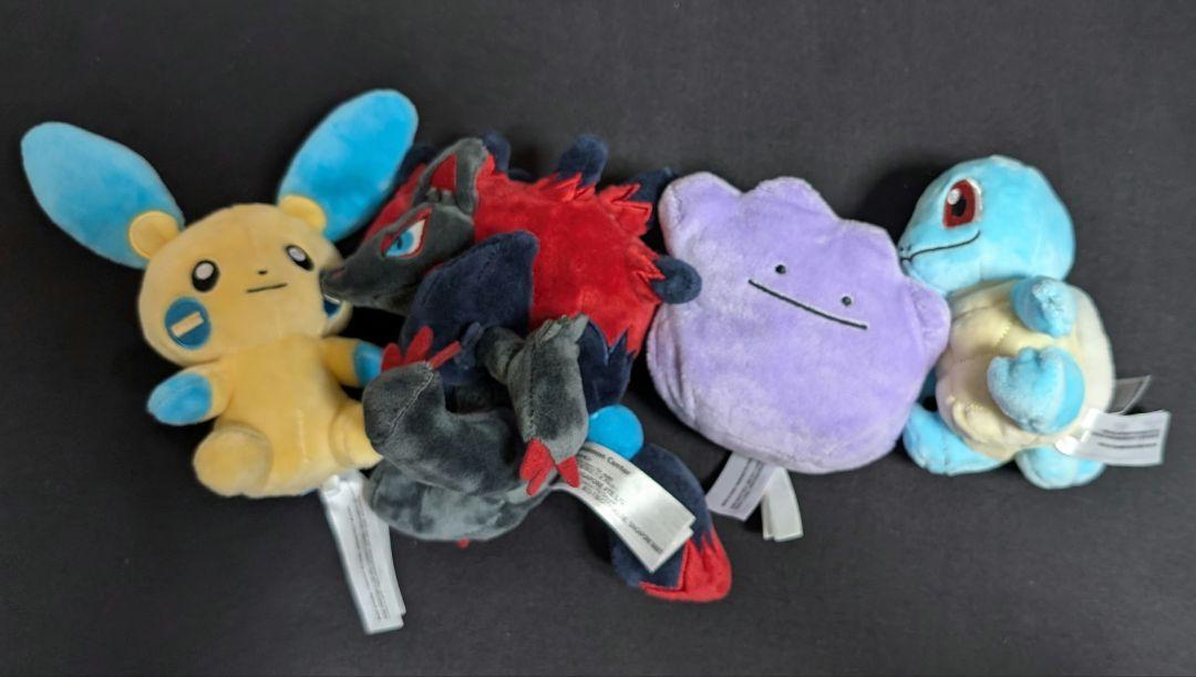 Set of 4 Pokemon Fit Plush Minun Zoroark Ditto Squirtle - Limited ...