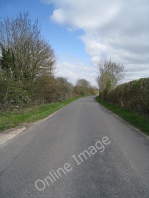 Photo 6x4 Country lane Wasing Running across the Enborne valley between ...