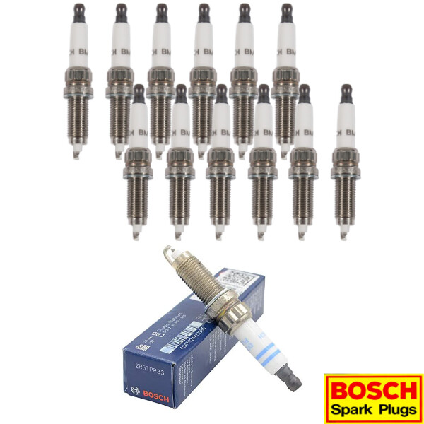 New Set of 12 Genuine Bosch Double Platinum Spark Plugs ZR5TPP33 | eBay