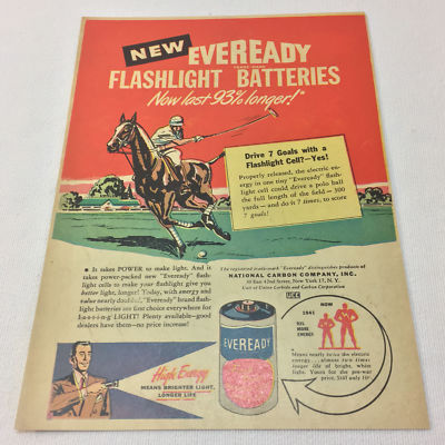 1947 Eveready Batteries illustrated ad page ~ POLO | eBay