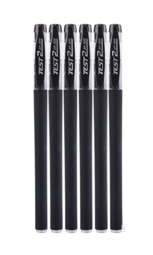 6 x Ballpoint Pens 0.5 Fine Tip Biro Black Blue Red Ink Quality Smooth ...