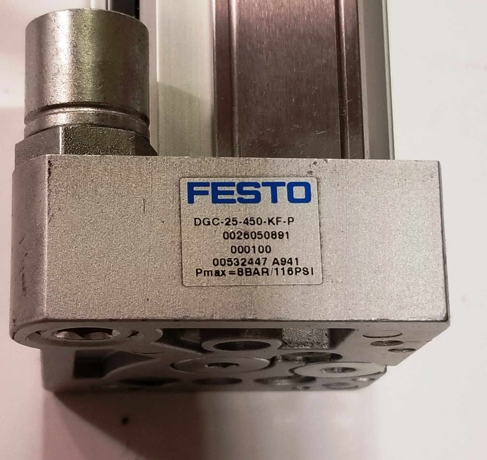Festo Linear Actuator DGC-25-450-KF-P 532447 pneumatic slide automation ...