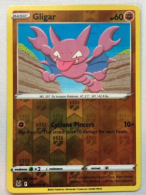 Pokemon Lost Origin Gligar (Reverse Holo) 95/196 NM/M | eBay