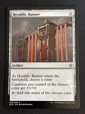 1x Heraldic Banner (222) Throne of Eldraine LP MTG Magic the Gathering ...