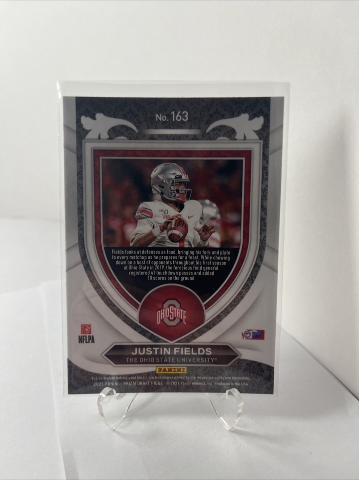 2021 Panini Prizm Draft Picks Justin Fields Crusade Base Rookie #163 | eBay