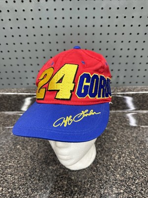 Vintage Jeff Gordon #24 NASCAR Racing Themed Embroidered Strapback Hat ...