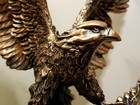 Eagle in Flight Statue Bronze Color Bird Figurine Art Table Desk Shelf ...