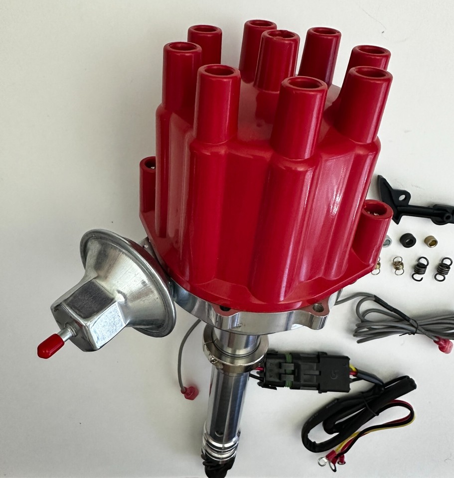 small female cap CHEVY 327 350 HEI DISTRIBUTOR + 8.5mm WIRES UNDER EX ...