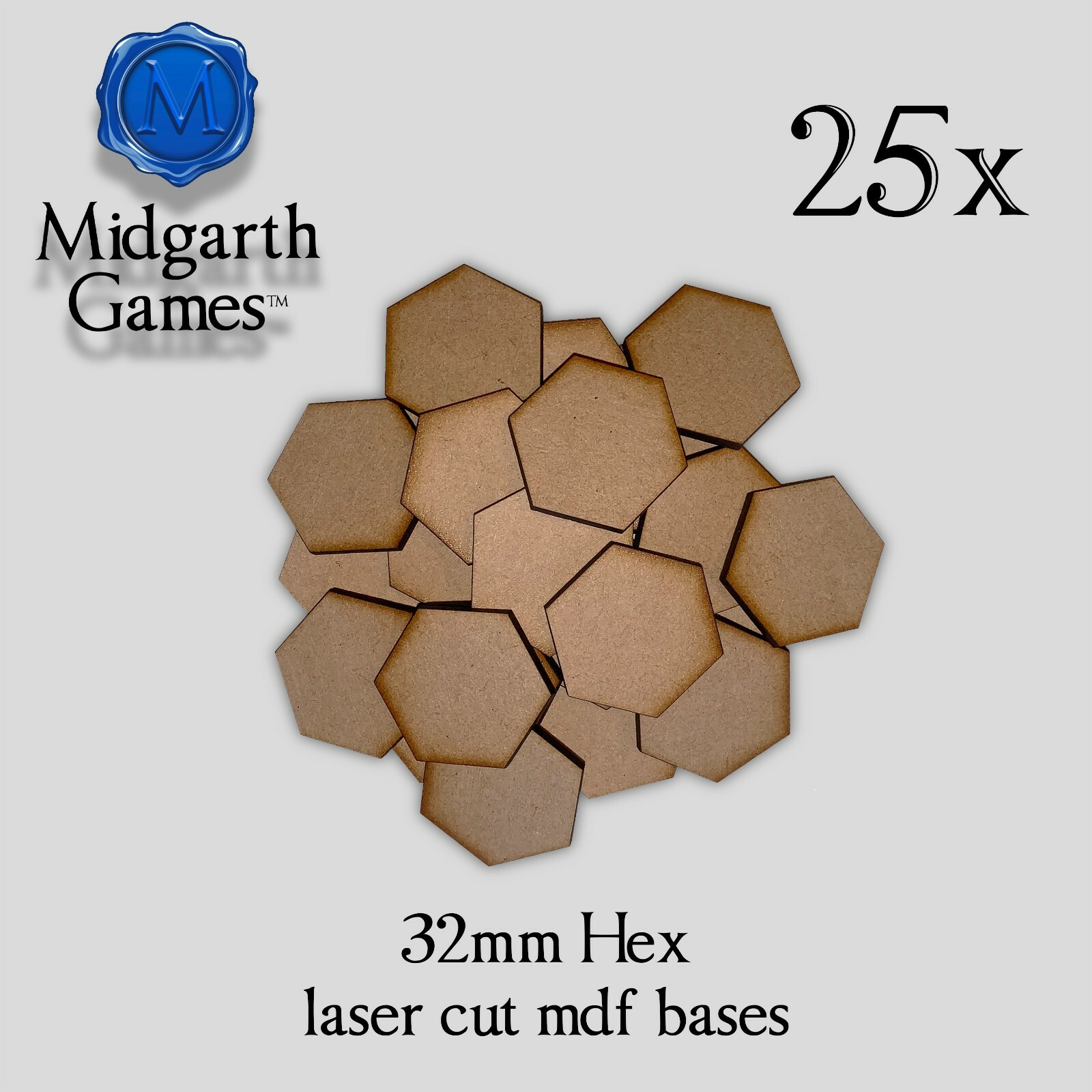 25x Hex 32mm MDF Miniature Bases Warhammer Laser Cut 40K FAST SHIPPING ...